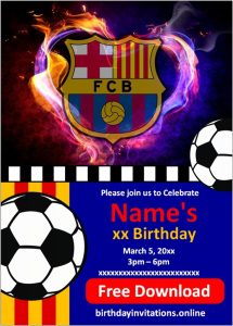 Barcelona Invitations Birthday Invitations