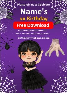 FREE Wednesday Birthday Invitation Template | Edit Online